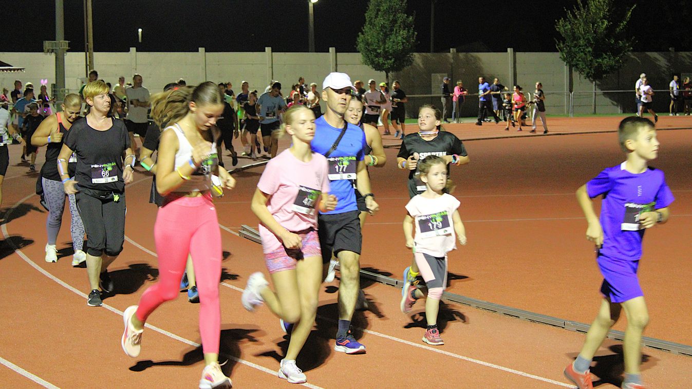 Szolnoki éjszakai futás: hatszázan rótták a köröket a kivilágított pályán